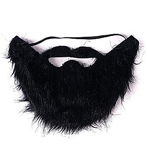 VIGUEUR Mustaches - 2PCS Costume Party Male Man Fake Beard Mustache Black