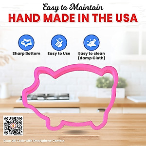 Marranitos Pig Cookie Cutter 5.5 Inch – Made in the USA – Durable Plastic Pig Cookie Mold