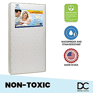 Delta Children Emery Crib 7-Piece Baby Nursery Furniture Set–Includes: Convertible Crib, Glider, Dresser, Changing Top, Crib Mattress, Sheets, & Changing Pad, Grey