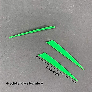 Letszhu Archery Fletches 4 Inch Vanes with Shield Cut for DIY Arrows Bolts (51 Pack)