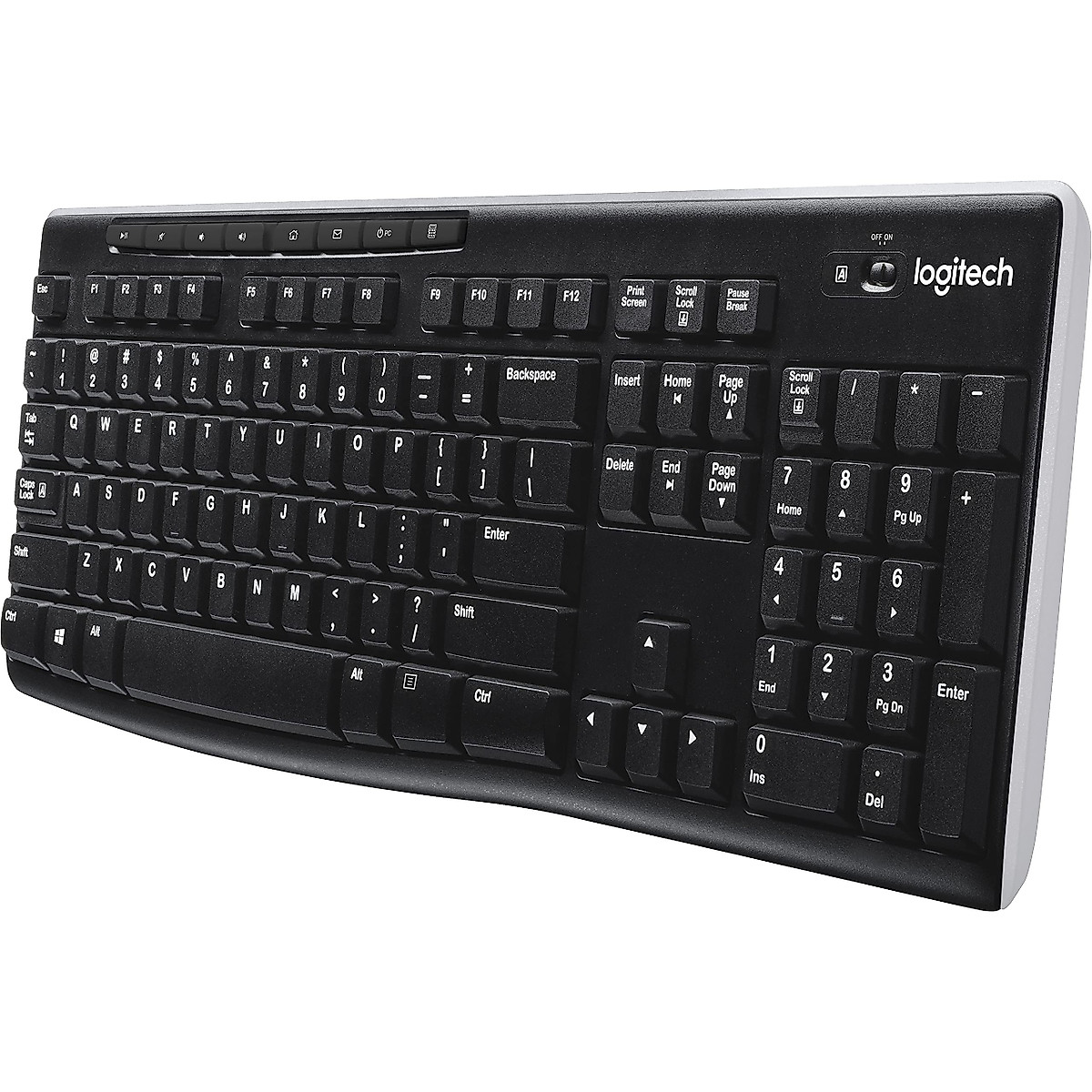 Logitech 920003051 K270 Wireless Keyboard, USB Unifying Receiver, Black