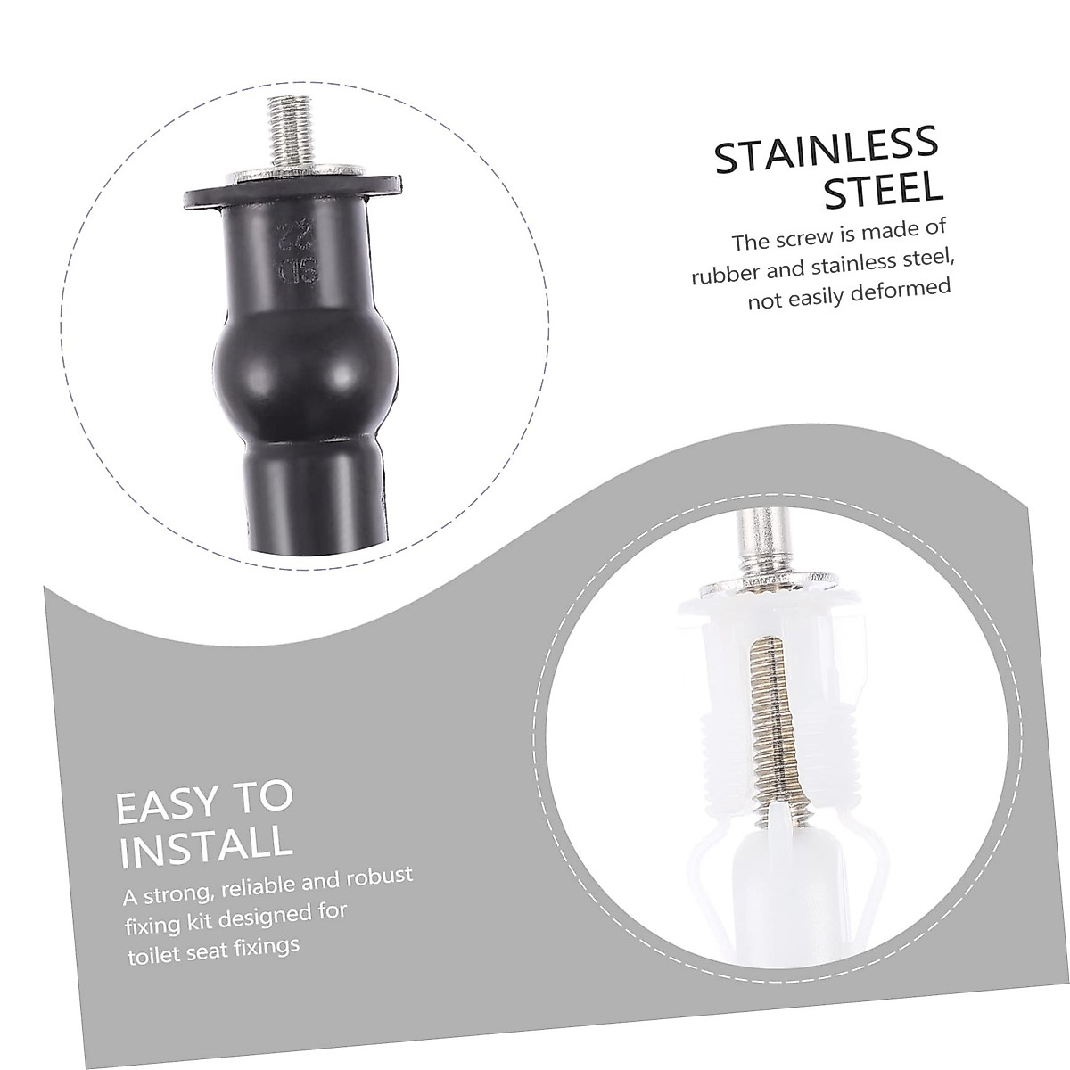 Uonlytech 4pcs toilet connector toilet parts toilet seats toilet accessories an fittings toilet bowl toilet anchor bolts Toilet Seat Replacement Bolt Replacement Toilet Seat Hinge Bolts feet