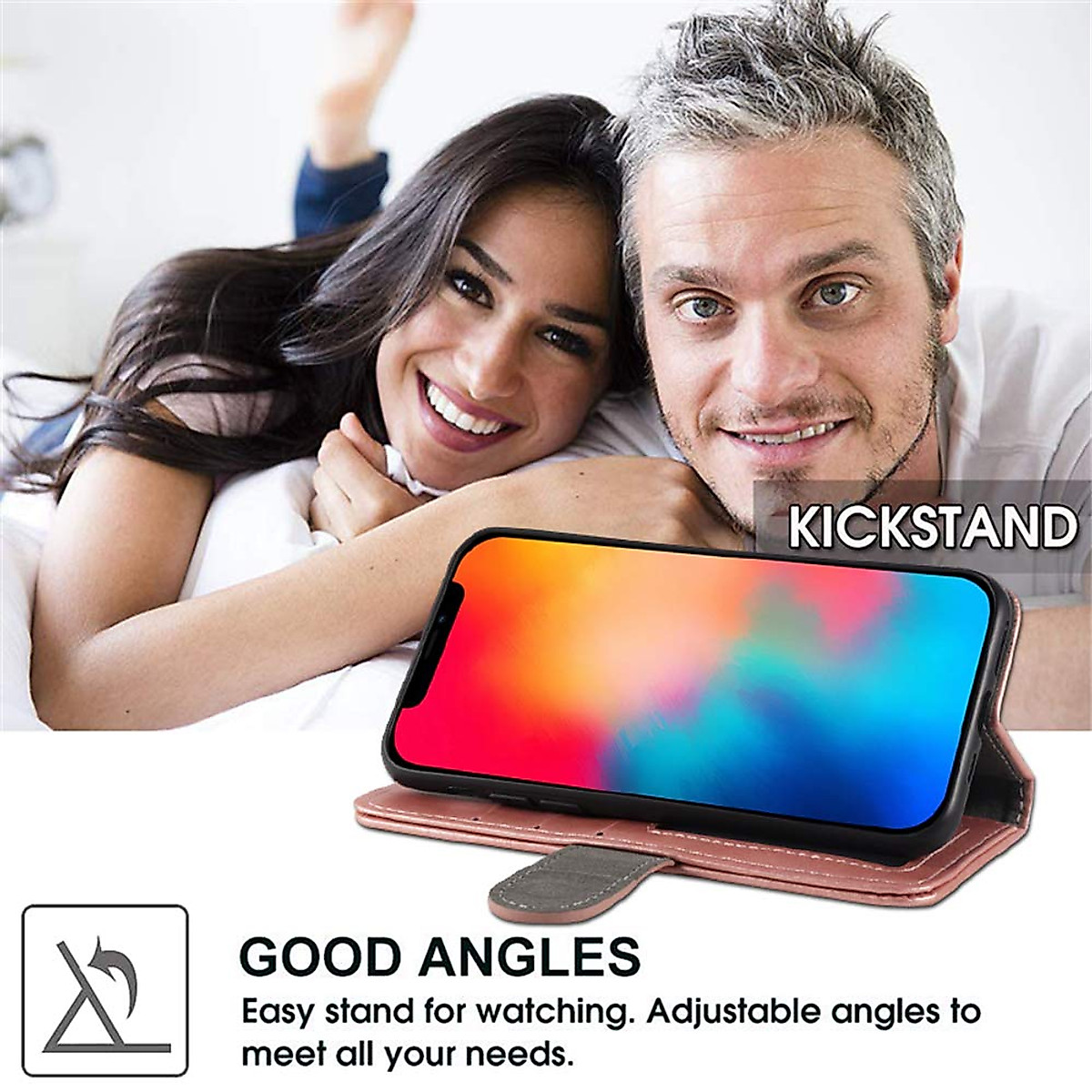 for Gigaset GS370 Case, Leather Wallet Case with Cash & Card Slots Soft TPU Back Cover Magnet Flip Case for Gigaset GS370 Plus (5.7”)