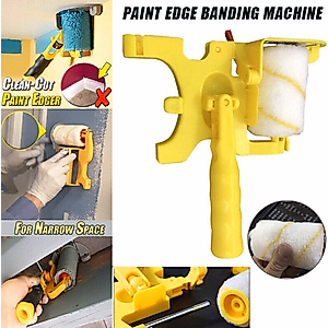 Clean-Cut Paint Edger Roller Brush Safe Tool for Home Room Wall Ceilings,Doors,Window,Baseboards,Chair Rail (Multicolor)