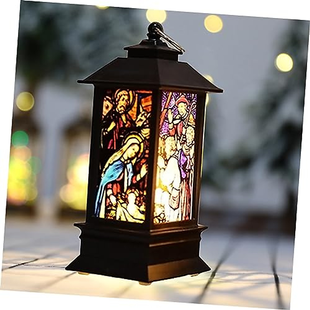 NOLITOY 3pcs for Globe Simulated Outdoor Snow Party Without Snowing Lighted Lights Lanterns Supplies Lighting Glittering Oil Christmas Candle Light Halloween Handheld Night Nativity