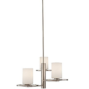 Home Decorators Collection 27263 3-Light Polished and Brushed Nickel Chandelier