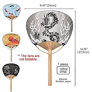 Terra Distribution Japanese Fan [ Designed in Japan ] 4 Pieces Set [ for Decorative Folding Fan/Folding Hand Fan/Chinese Fan/Bamboo Fan/Clack Fan/Rave Fan Lovers ]