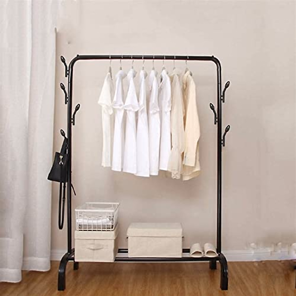 ZyLiZz Hangers,Coat Racks Floor Coat Rack Indoor Single Pole Clothes Shelf Balcony Clothes Pole Outdoor Drying Rack Floor-Standing Coat Rack