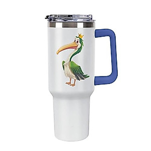 King Pelican Insulated Tumbler with Lid And Straw Stainless Steel Travel Coffee Mug 40oz Deep Blue-style