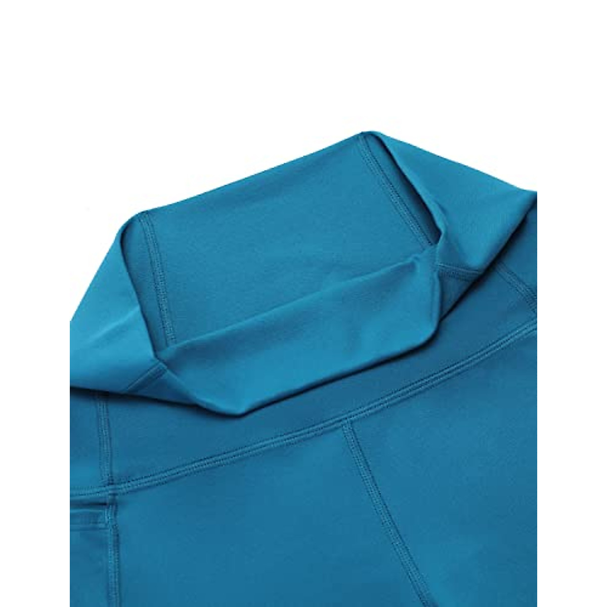 CRZ YOGA Womens Butterluxe Workout Capri Leggings with Pockets 21 Inches - High Waisted Gym Athletic Crop Yoga Leggings Super-Sonic Blue Medium