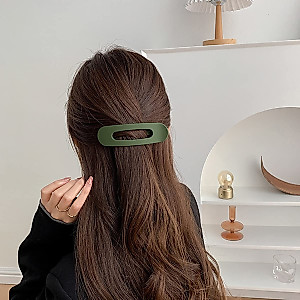 7PCS Large Flat Claw Clips for Thick Hair, Matte Flat Lay Claw Clips Without Pain, Strong Hold Side Slide Duckbill Alligator Hair Clips, Fashion Hair Styling Accessories for Women Girls