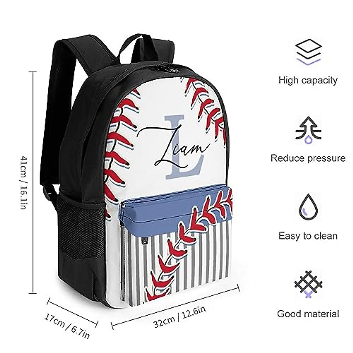 Custom Backpack Personalized Backpack With Add Your Name/Text,Casual Shoulder Bag Customize Travel Laptop Backpack for Men