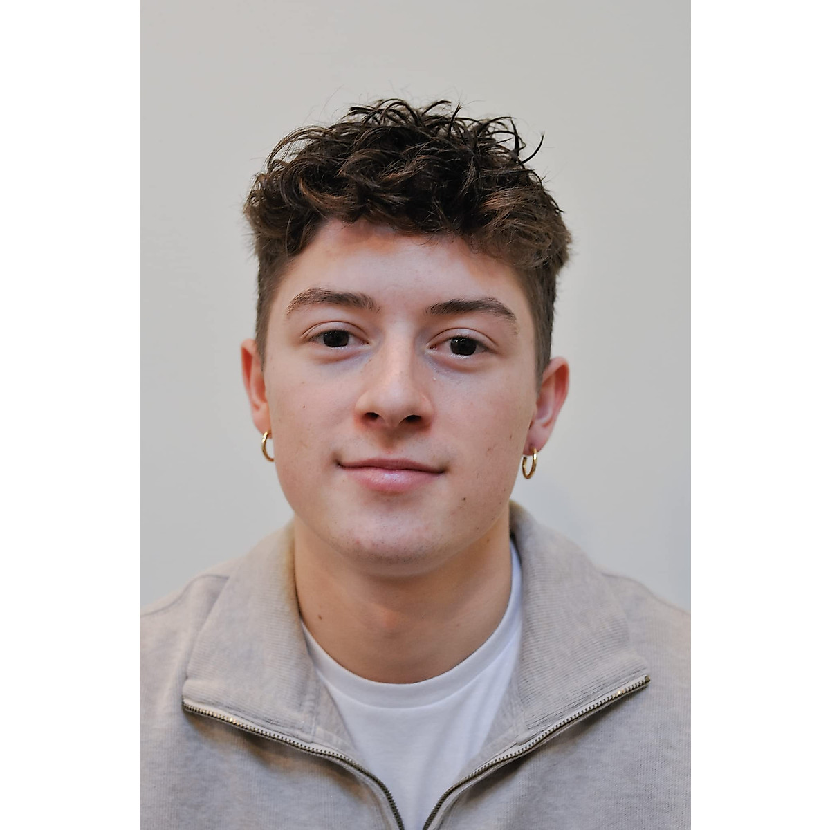 Medium 14K Yellow Gold 3mm Wide Thick Continuous Endless Hoop Earrings, (3/4 inch - 3mm Tube) (19mm)