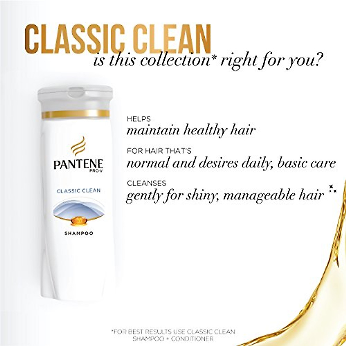 Pantene Pro-V Classic Care Daily Shampoo 25.4 Fluid Ounce