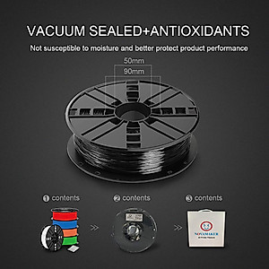 NOVAMAKER PLA Filament 1.75mm 3D Printer Filament, Black, 1kg Spool(2.2lbs), Yellow Gold, Dimensional Accuracy +/- 0.03mm, Fit FDM 3D Printer and 3D Pen