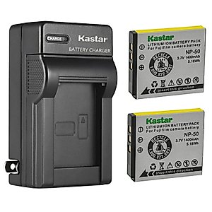 Kastar 2-Pack Battery SX-50 and AC Wall Charger Replacement for SiOnyx Aurora Day/Night Action Camera, SiOnyx Aurora Sport Water-Resistant IR Night Vision Camera