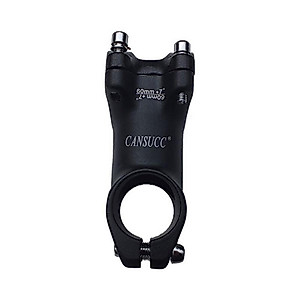 CANSUCC Aluminum Alloy Bike Stem, 25.4 × 60mm Mountain Bike Stem Bicycle Handlebar Stem Suitable for Bicycle, Road Bike, MTB Matt (Aluminum Alloy, Adjustable, Black)