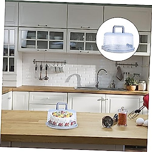 HEMOTON 1 PC Box Portable Cake Box Angel Food Cake Pan Cupcake Dome Lid Portable Cake Container Fruit Containers Plastic Storage Box Plastic Container Birthday Cake Box Plate Cover