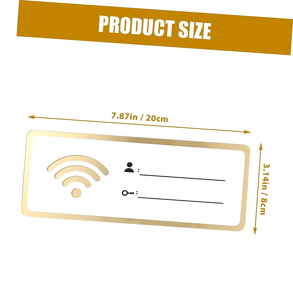 Operitacx Wifi Plaque for Wall Acrylic Wifi Password Sign Network Coverage Sign Easy to Read Password