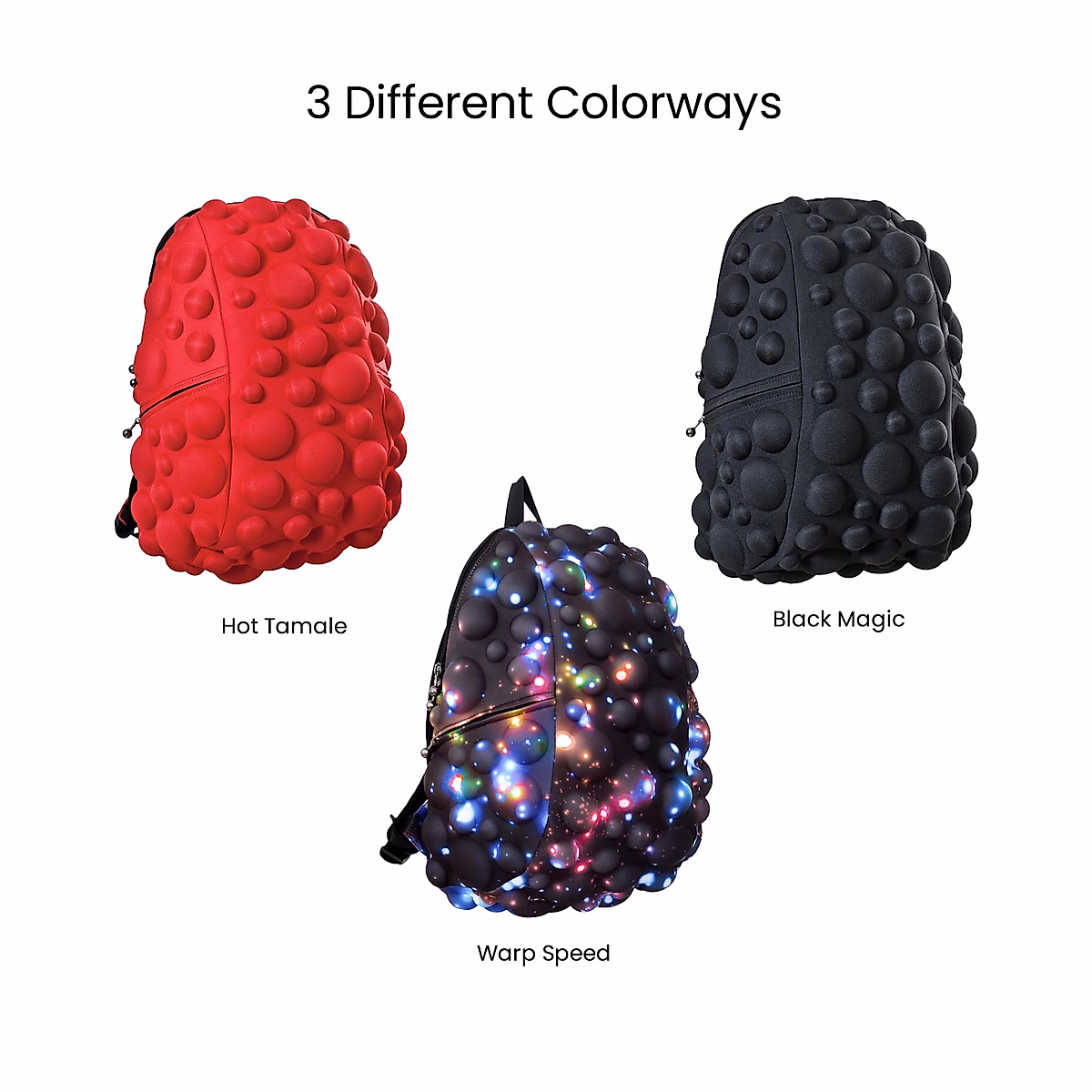 MadPax Bubble Backpack - Ultra Smooth Nylon Backpack - Backpack with Adjustable Straps