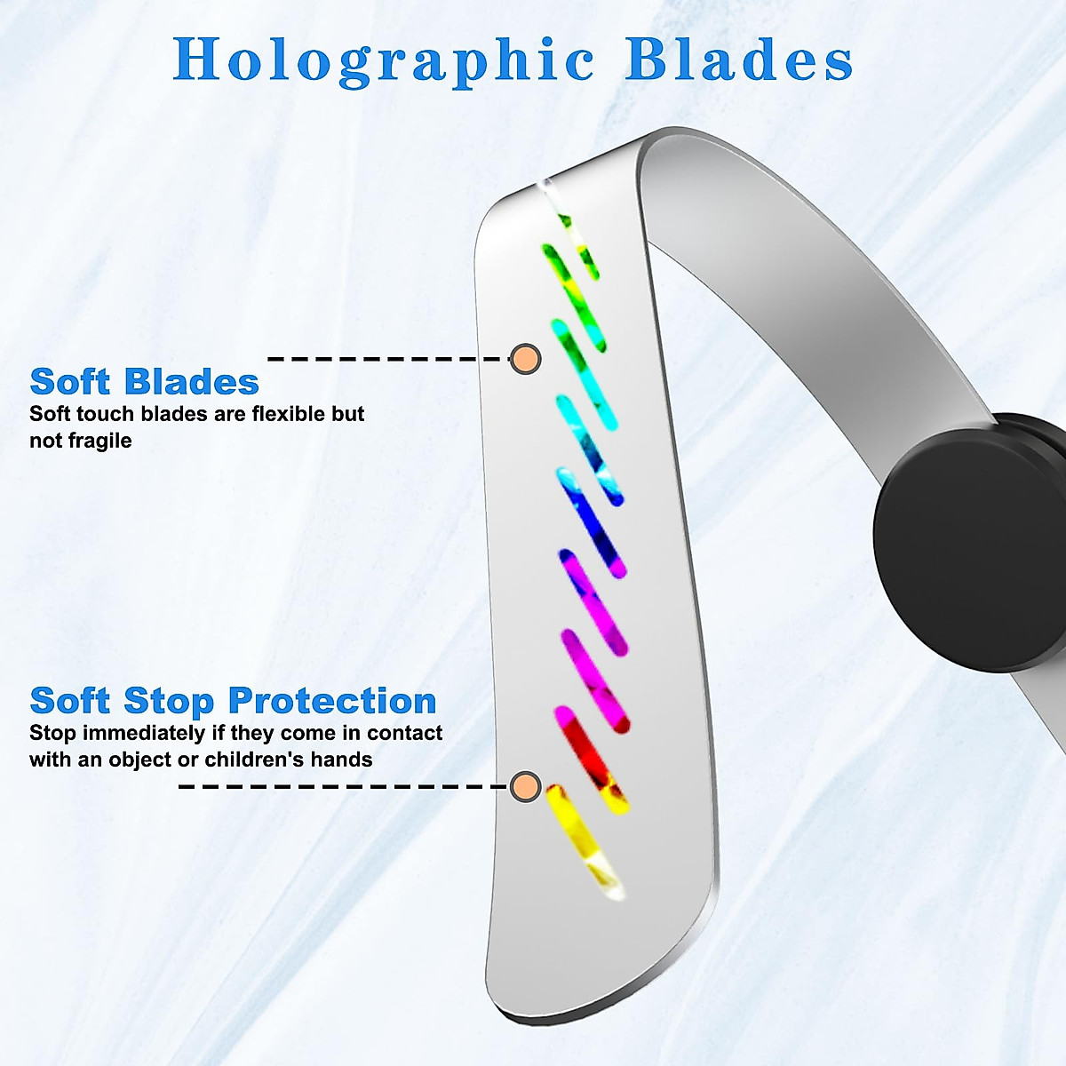 hibiker Stretchable Fly Fans for Tables 4 Packs,Portable Outdoor Fan,Food Fan for Indoor Outside,Battery Powered Fly Fan for Picnic,Party,Restaurant,Kitchen and BBQ