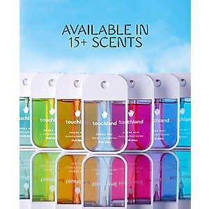 Touchland Power Mist Hydrating Hand Sanitizer Spray, TOP 5-PACK (Applelicious, Sandalwood, Lavender, Berry, Citrus), 500-Sprays each, 1FL OZ Travel Size (Set of 5)