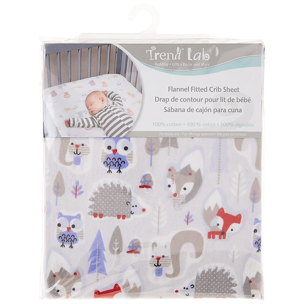 Trend Lab Winter Forest Deluxe Flannel Fitted Crib Sheet