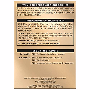 L'Oreal Paris Age Perfect Cell Renewal Night Cream, 1.7 oz - Radiant & Vibrant Skin, Salicylic Acid