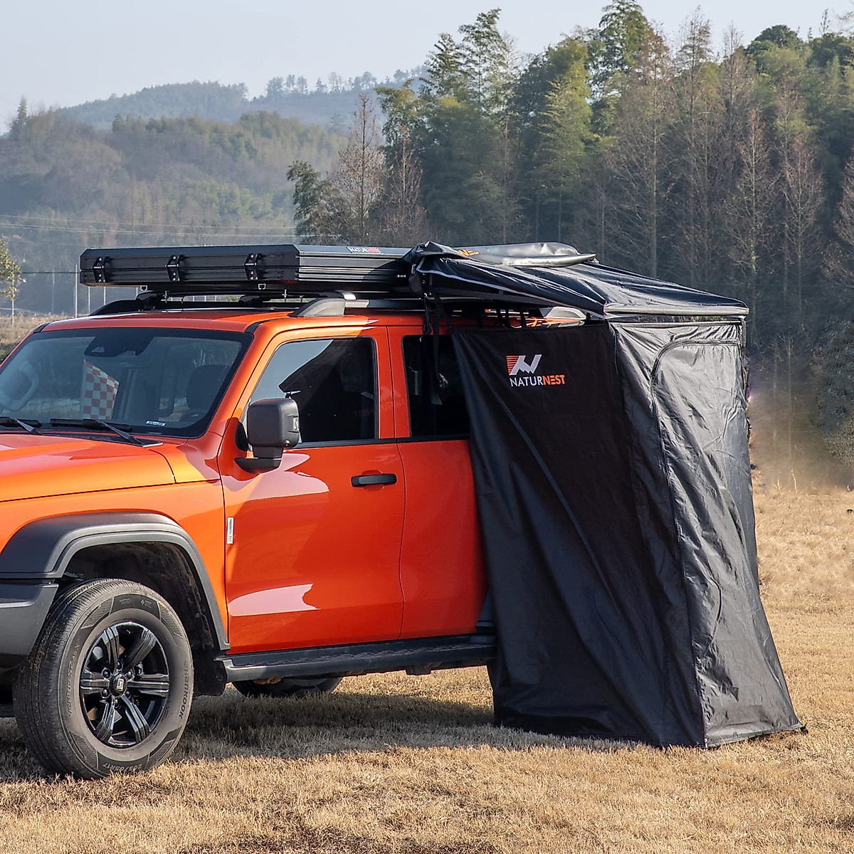 Leadwin Naturnest Car Side Tent, Pop Up Camping Privacy Shower Tent, LED Light Strip, Waterproof, UV Protection