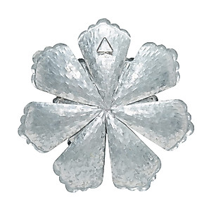 ANYUETE Flower Wall Decor Metal Wall Art Outdoor Decorative Bathroom Patio Bedroom Kitchen Fence Gallery Garden Home Office House Porch Living Room Sculptures Decorations,Silver