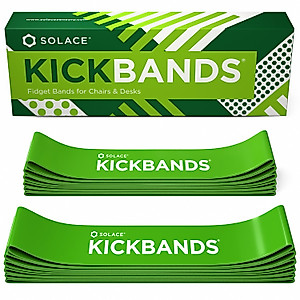 Kick Bands Chair Bands for Kids with Fidgety Feet - Fidget Chair Bands for Kids 12-Pack - Bouncy ADHD Band for Classroom Chairs & Desks - Solace Sensory Kickbands