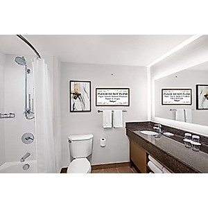 Warning Sign- Please Do Not Flush Paper Towels, Sanitary Products, Tissues & Wipes Vintage Style Sign/Plaque 5 X 10 inch (US-G031)