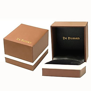 De Buman 18K Gold over Silver Natural Larimar Gemstone Ring