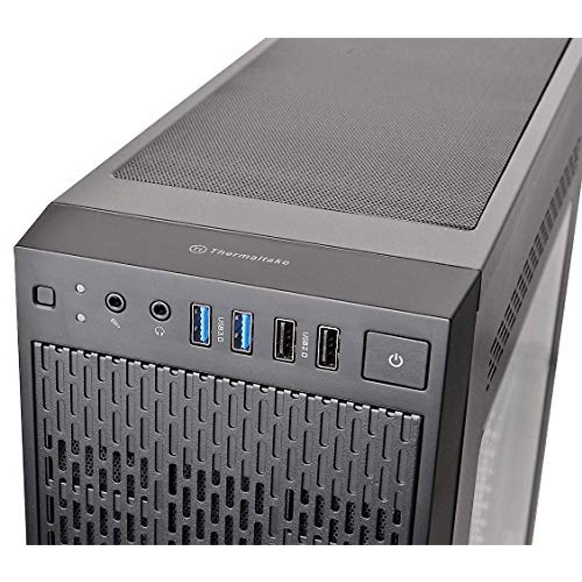 Thermaltake Core G3 Black Slim Small Form Factor ATX Perforated Metal Front and Top Panel Gaming Computer Case 2.0 Edition with Two 120mm Front Fan Pre-Installed CA-1G6-00S1WN-A0