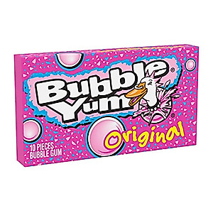BUBBLE YUM Original Flavor Chewy, Bubble Gum Packs, 2.82 oz (12 Count)