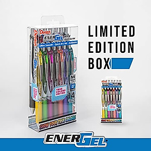 Pentel EnerGel RTX True Colors United (0.7mm) Medium Line, Assorted Ink, 14 Pack Box (BL77PC14MTCU)
