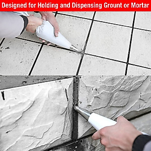 Goldblatt 4 Pieces Tile Grout Masonry Mortar Bag Set, includes 3 Pieces Tear Puncture Resistant Grout Bag & 1 Piece Brick Jointer for Tile Installation Work