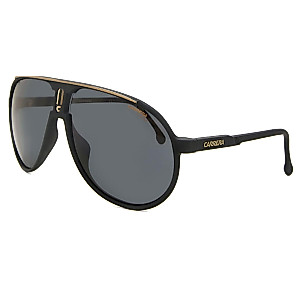 Carrera Unisex Sunglass Style Champion/N Pilot, Matte Black/Grey, 62mm, 12mm