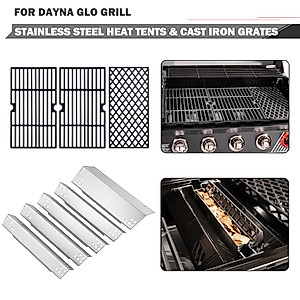 DGH474CRP Replacement Heat Tent Grates Grill Parts for Dyna Glo Grill Parts 70-02-411 Dyna glo DGH474CRP-D DGH474CRN-D Replacement Parts Grates Side Sear Plus Burner Heat Plates 70-02-412 Heat Shield