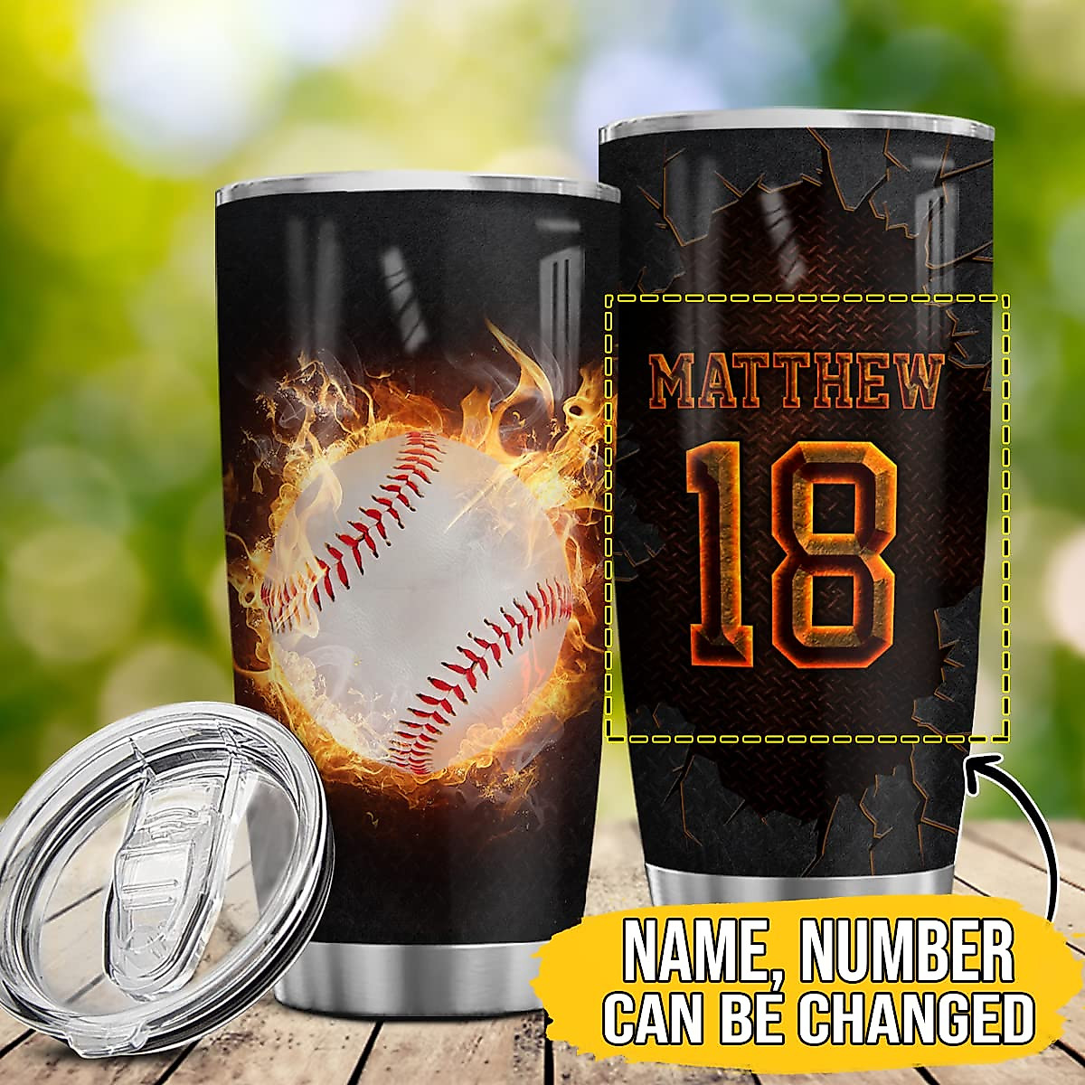 Wassmin Personalized Baseball Tumbler Sports Cups With Lids Gifts For Players Lovers Fan Coach Stainless Steel Insulated Tumblers 20oz 30oz Coffee Travel Mug Birthday Christmas Presents