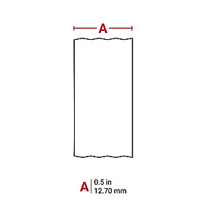 Brady Authentic (M21-500-461) Extreme-Temp Resistant Label for Lab, Equipment, and Asset Tracking Labeling, Black on White- For M210, M210-LAB, M211, BMP21-PLUS and BMP21-LAB Printers, .5" W, 21' L