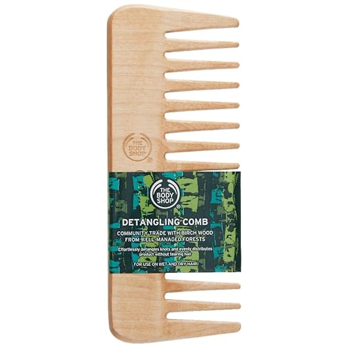 The Body Shop 1094667 Detangling Comb, Bamboo, 5.5", 0.001 Oz