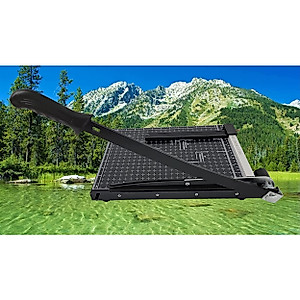 P@B PBell A4 Paper Cutter, Trimmer Guillotine Cutting Length with Safety Blade Lock (Black) …