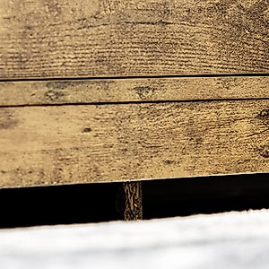 HOMCOM Industrial Sideboard Buffet Cabinet, Kitchen Cabinet with Five Drawers, Two Door Cabinets, Adjustable Shelf Coffee Bar Cabinet, Brown