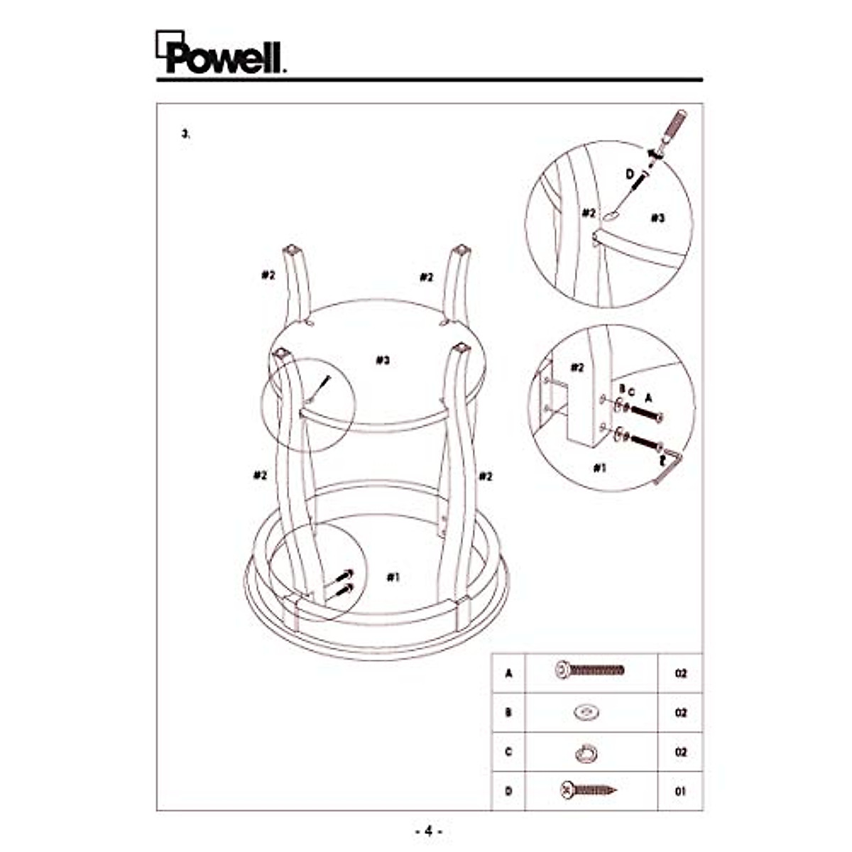 Powell Furniture Powell Hazelnut Round Shelf Table,, 18"L x 18"W x 24"H