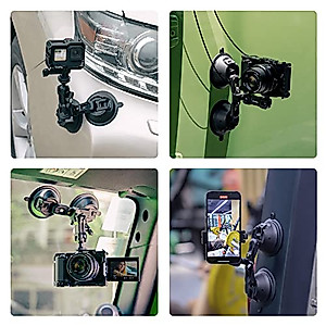 SmallRig Camera Suction Cup Mount, Mount for GoPro, on Car Window, Windshield, for Sony DSLR, Lightweight Camera, Vehicle Shooting,Vlogging, Mobile Phone, Action Camera with Action Camera Mount - 3566
