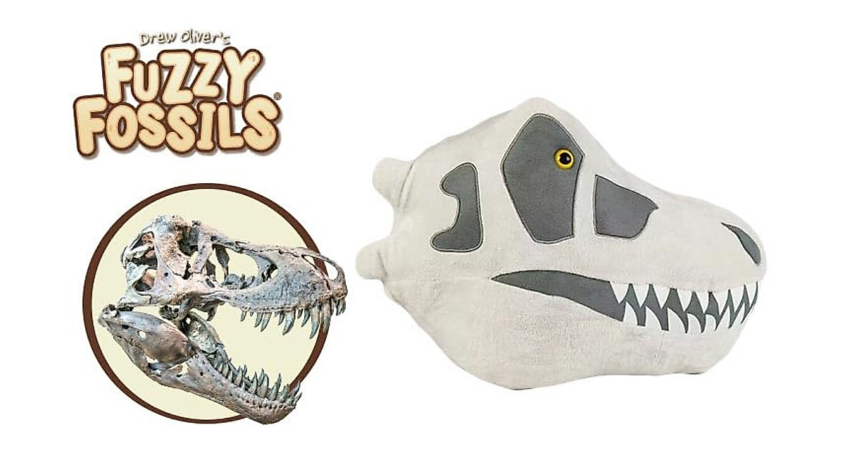 GIANT MICROBES Fuzzy Fossils Gigantic 15" T rex Stuffed Animal, T rex ...