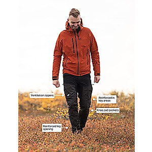 RevolutionRace Men’s GP Pro Pants, Durable and Ventilated Pants for All Outdoor Activities, Jet Black, L