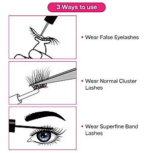 CALAILIS Cluster Lash Glue,DIY Individual Lash Glue, Lash Cluster Glue, Super Strong Hold 48 Hours for Cluster Lashes, Waterproof Sensitive Glue, Latex Free