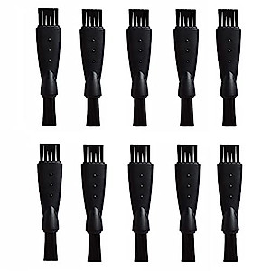 10pcs Mens Electric Shaver Cleaning Brush Hair Remover Shaving Razor Brush Replacement Brushes - Black